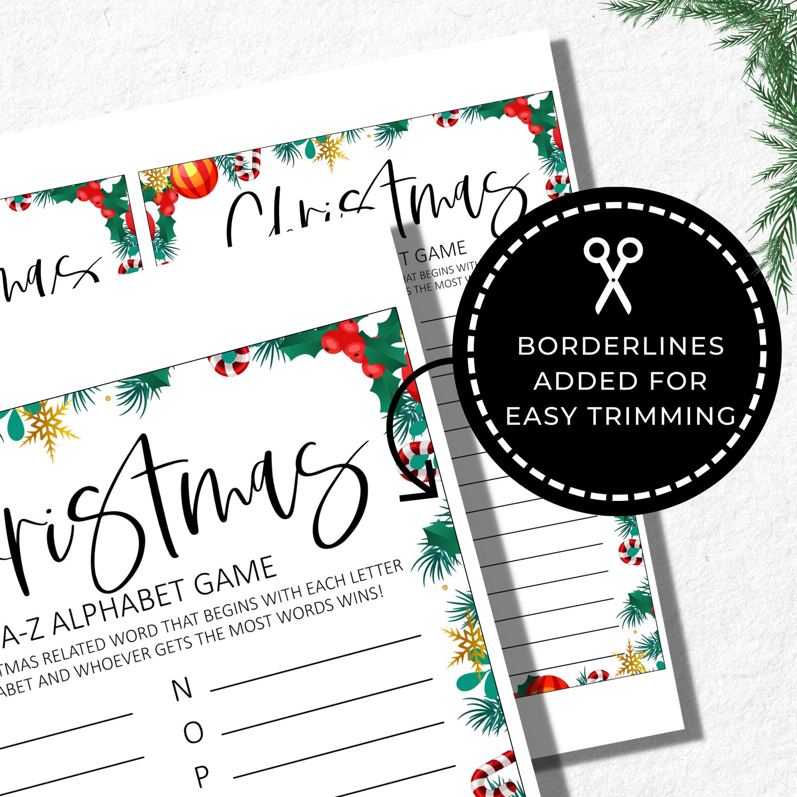 Christmas Alphabet AZ Game, Christmas Games, Family Christmas Activity ...