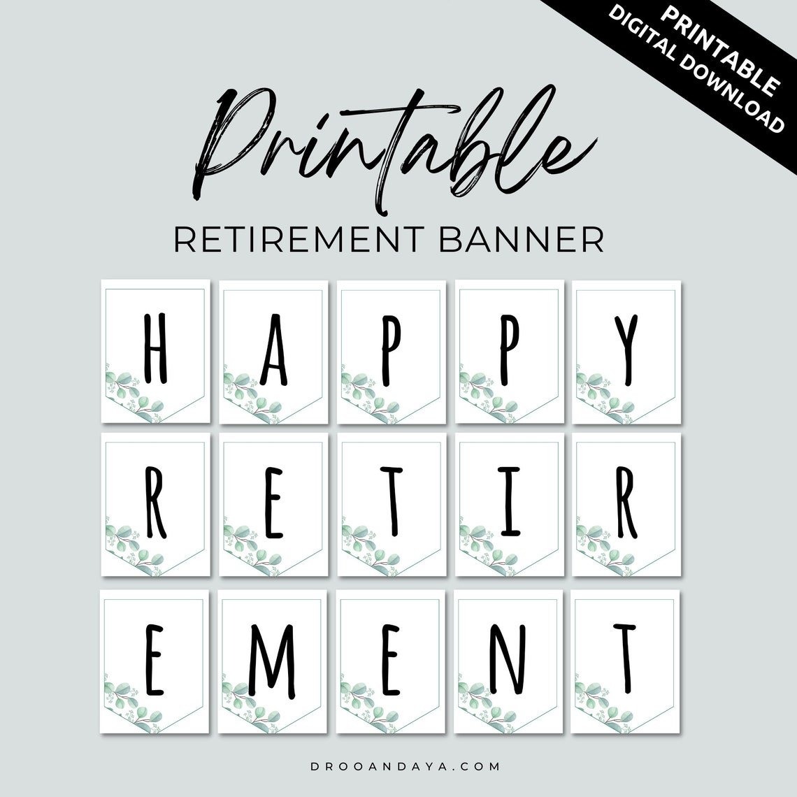 Retirement Party Printable Happy Retirement Banner Retirement | Etsy