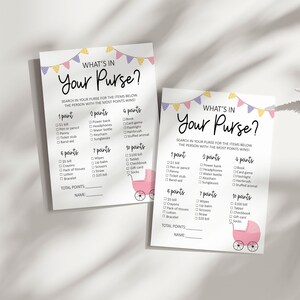 What's in Your Purse Baby Shower Game: Fun Printable Activity (digital ...