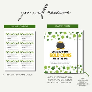 St. Patrick's Day Guessing Game: Gold Coins Sign (digital Download) - Etsy