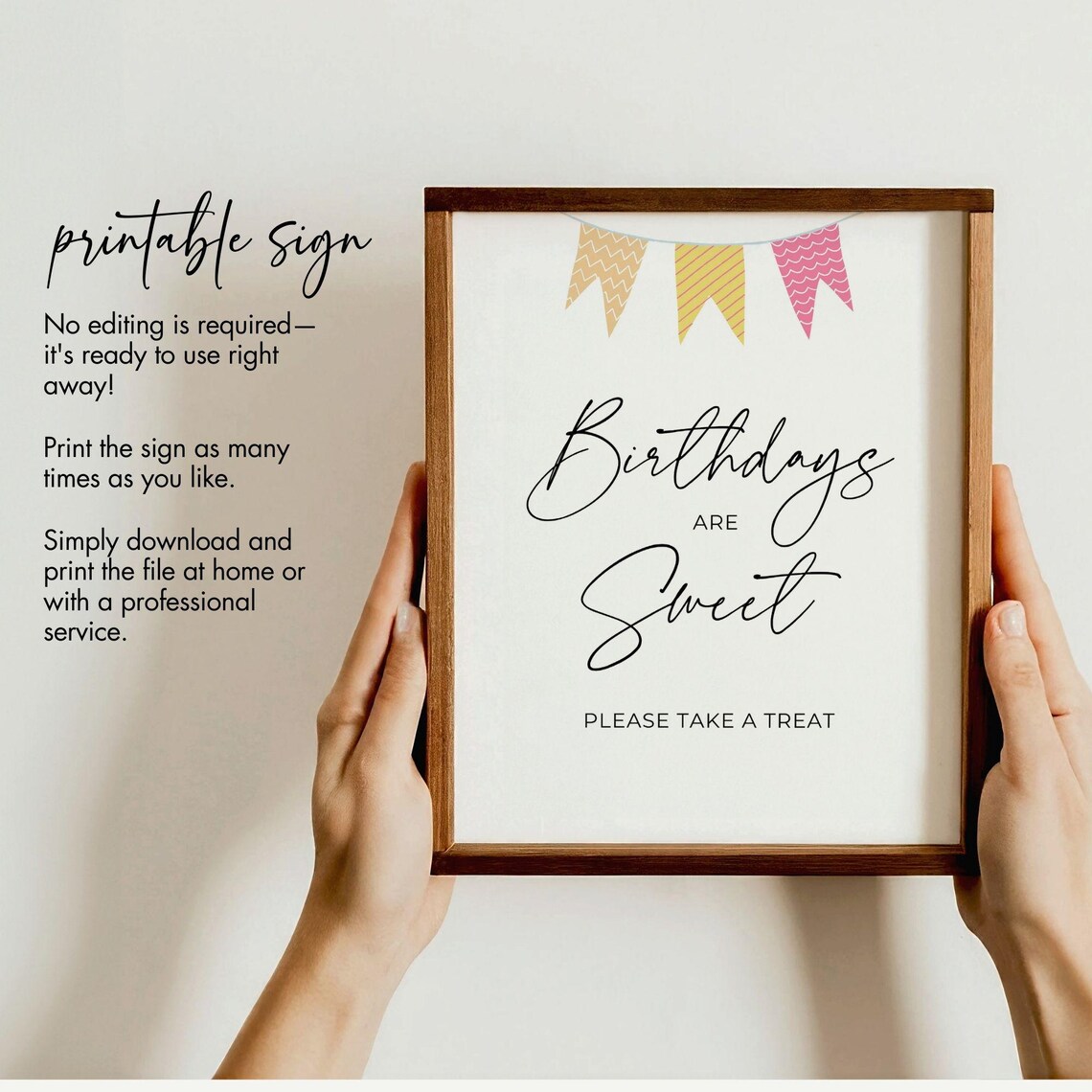 Birthdays Are Sweet Please Take a Treat Sign, 8x10 Printable Birthday ...
