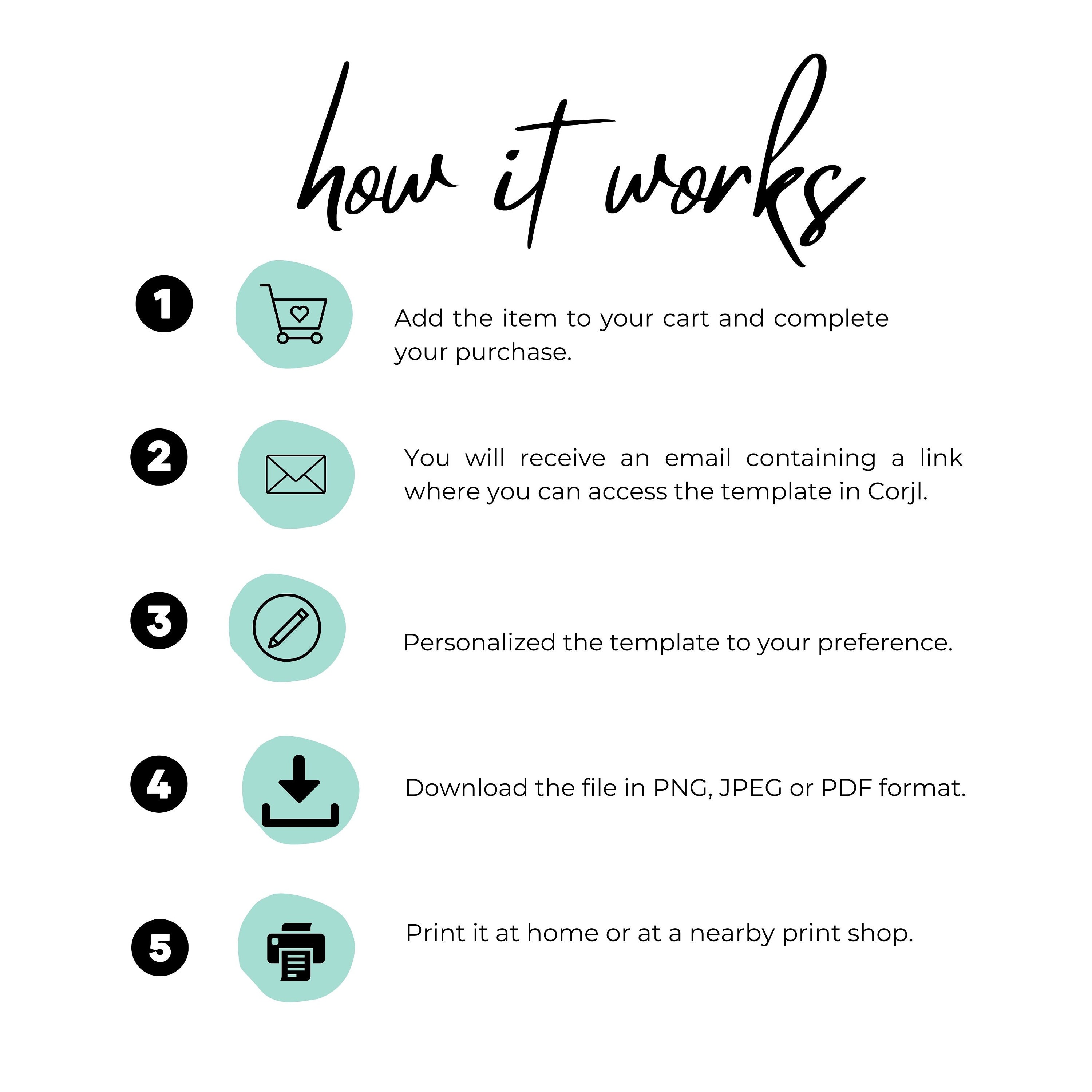 Succulent Theme Editable Template Invitation for a Bridal - Etsy