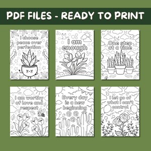 Affirmations Coloring Pages Printable, Motivational Coloring Pages PDF ...