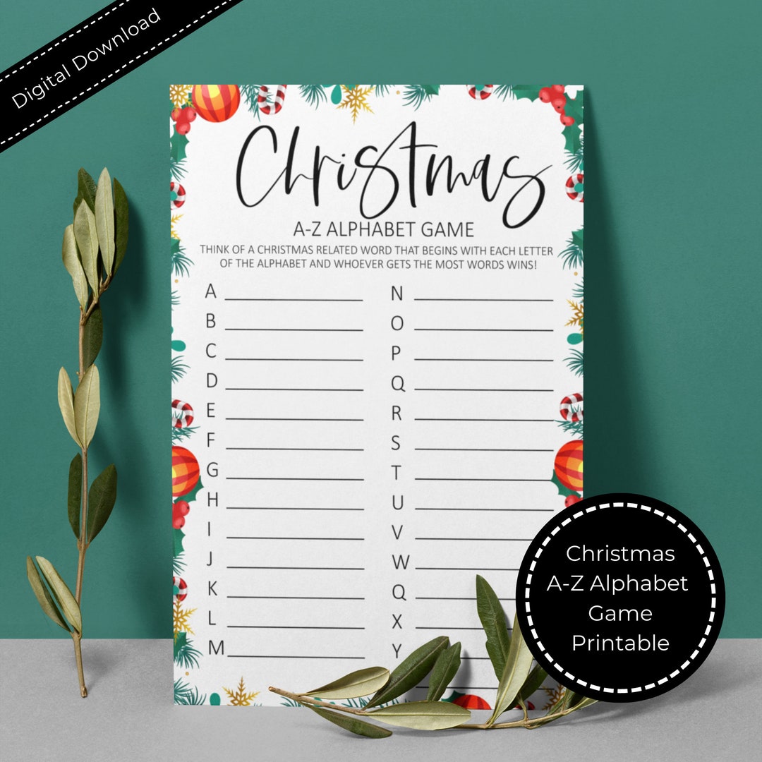 Christmas Alphabet AZ Game, Christmas Games, Family Christmas Activity ...