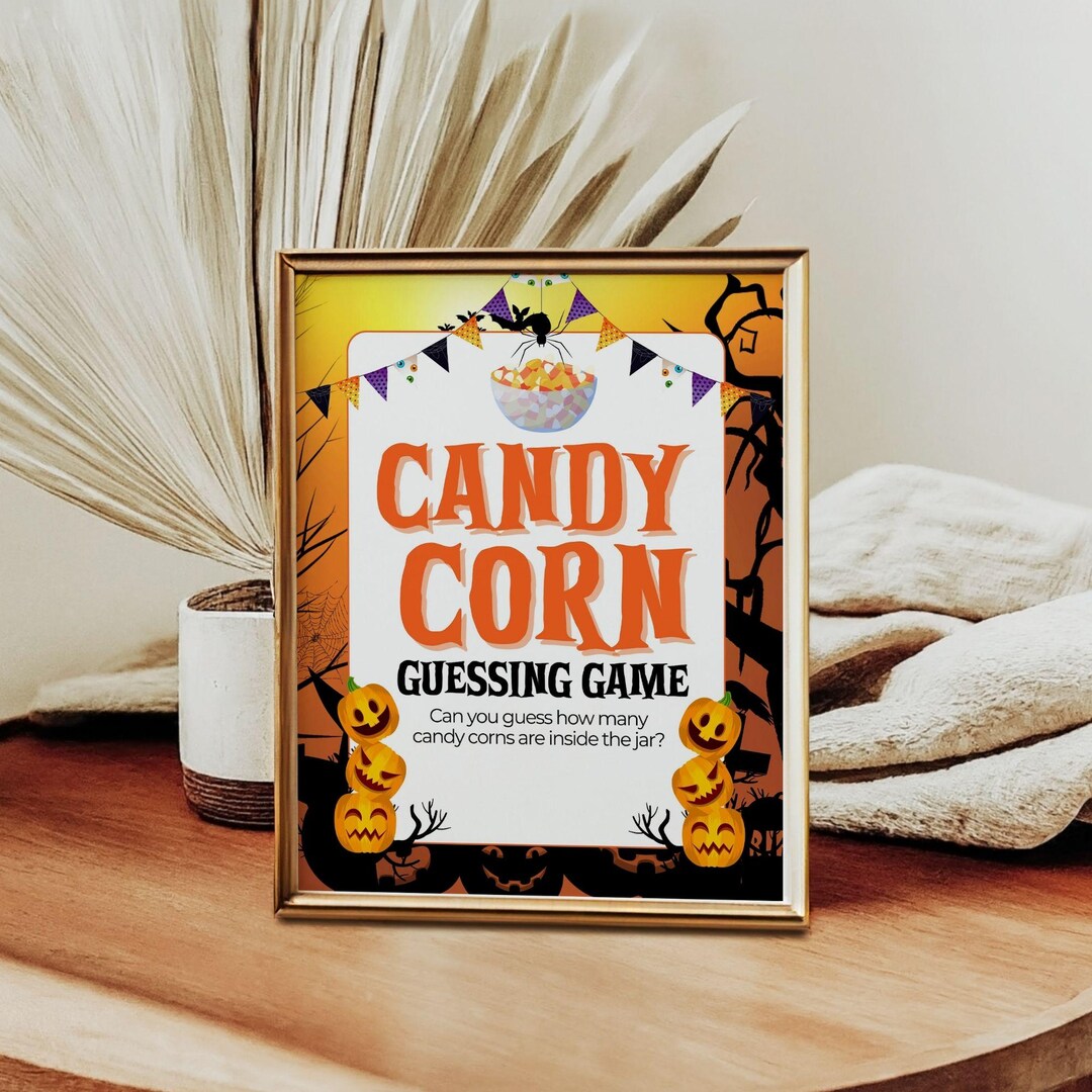 Halloween Candy Corn Guessing Game – Printable Halloween Activity – Fun ...