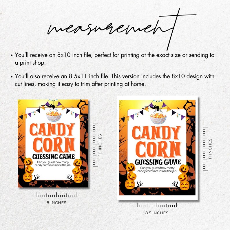 Halloween Candy Corn Guessing Game – Printable Halloween Activity – Fun ...