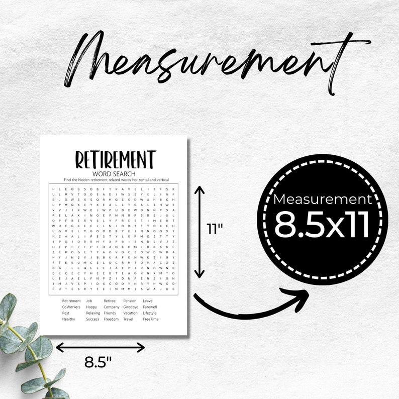 Retirement Word Search Game: Printable Party Activity (PDF) - Etsy