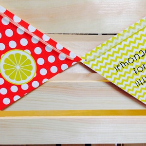 Printable Lemonade Stand Garland – Lemon Themed Party Flags – DIY ...