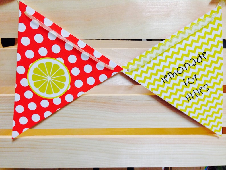 Printable Lemonade Stand Garland – Lemon Themed Party Flags – DIY ...