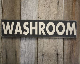 Washroom sign | Etsy
