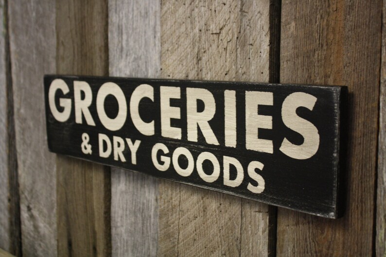 Grocery Sign Kitchen Grocery Sign Farmhouse Sign Wooden | Etsy