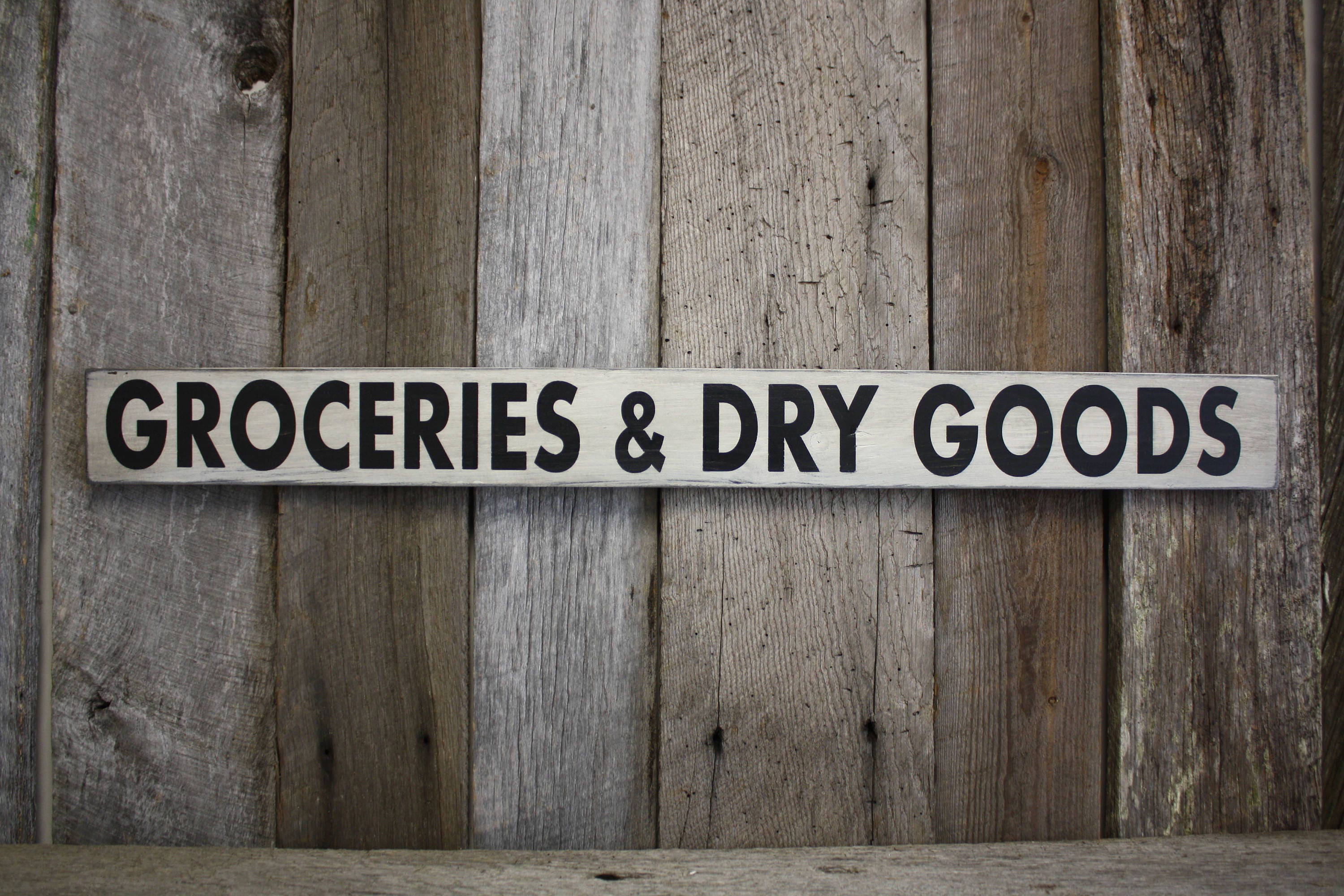 Grocery Sign Pantry Sign Groceries & Dry Goods Sign Fixer | Etsy