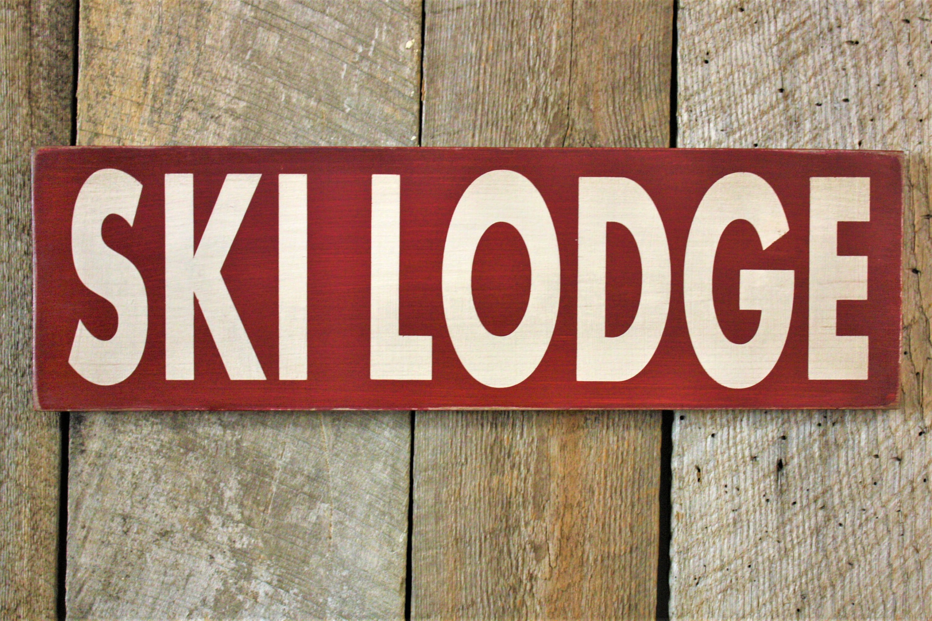 Ski Ski Lodge Ski Lodge Sign Fixer Upper Style Rustic Ski | Etsy