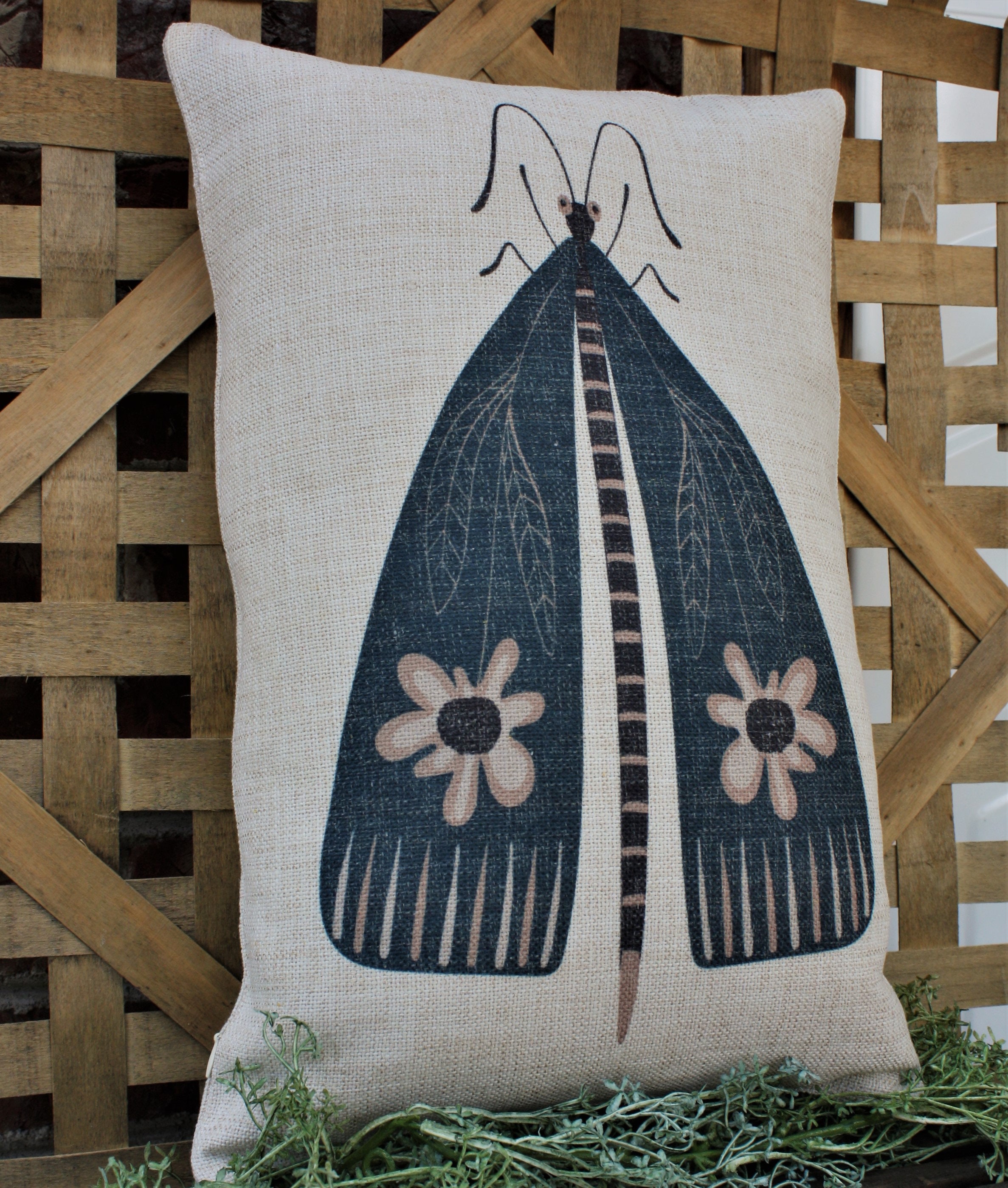 Insect Pillow Moth Pillow Insect Decor Spring Pillow | Etsy