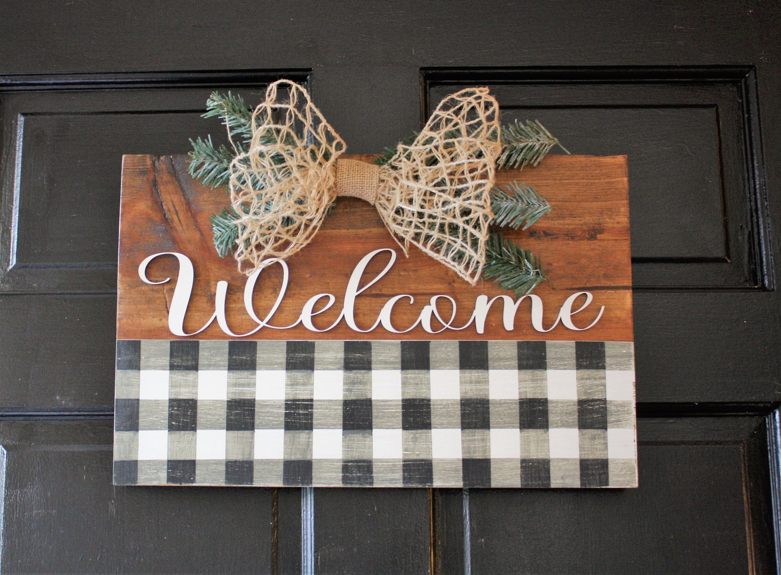 Welcome Sign Door Sign Door Decor Welcome Wall Decor Fixer | Etsy