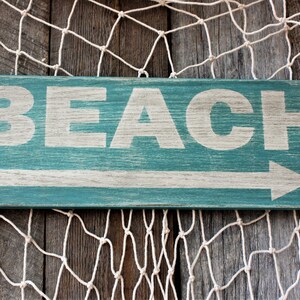 Beach Beach Sign Wooden Beach Sign Beach Decor Rustic | Etsy