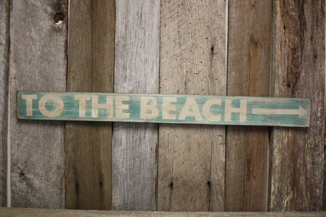 Playa Letrero de playa Letrero de playa de madera - Etsy México