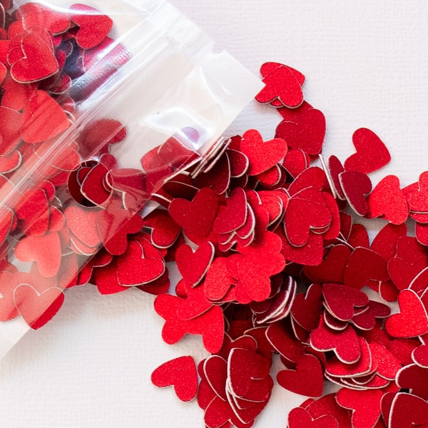 Red Glitter Hearts - Etsy