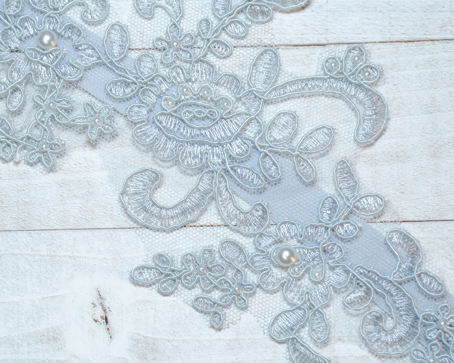 GRAY Lace Flowers Bridal Garter Wedding Garters Rhinestone - Etsy