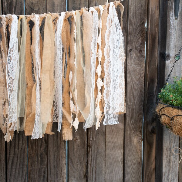 Burlap Lace Decor - Etsy