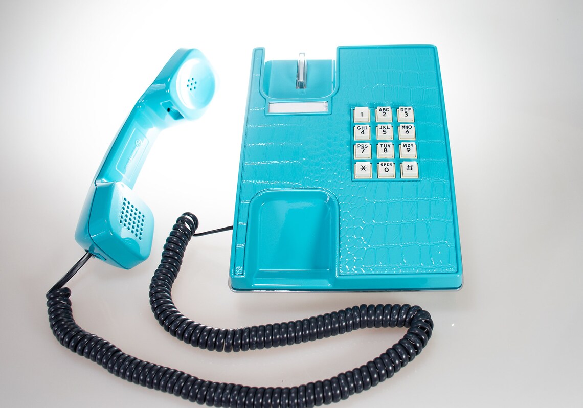 Vintage Push Buttons Phone in Ocean Aqua Blue Turquoise | Etsy