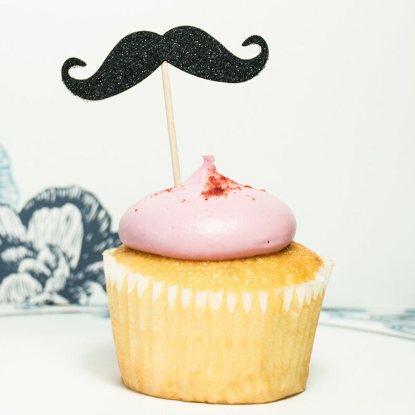 Mustache Cupcake Topper - Etsy