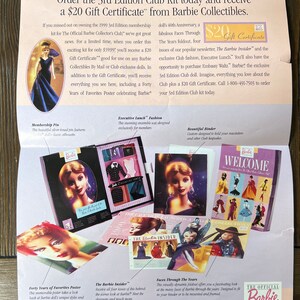 Vintage 2000 the Official Barbie Collectors Club Welcome Box With Doll ...