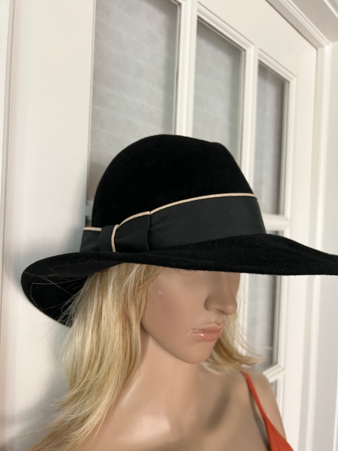 Vintage Betmar New York, Black Wool Hat With Grosgrain Ribbon - Etsy
