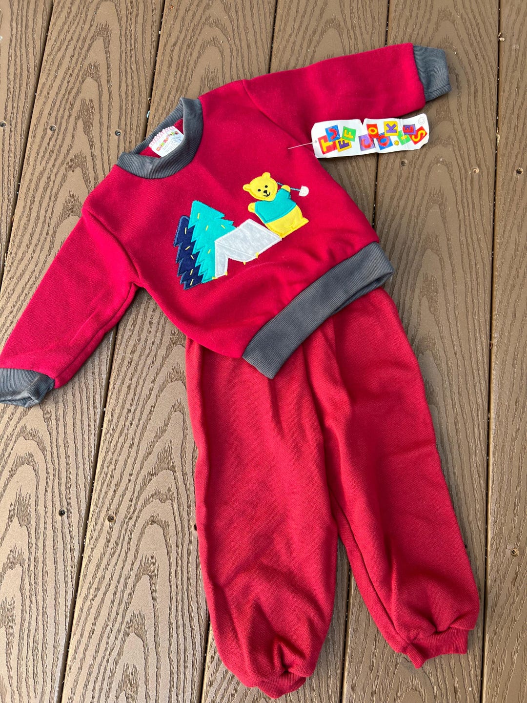 Vintage Tuff Cookie Baby Boy Maroon/gray 2 Piece Set SZ 12 Mo’s - Etsy