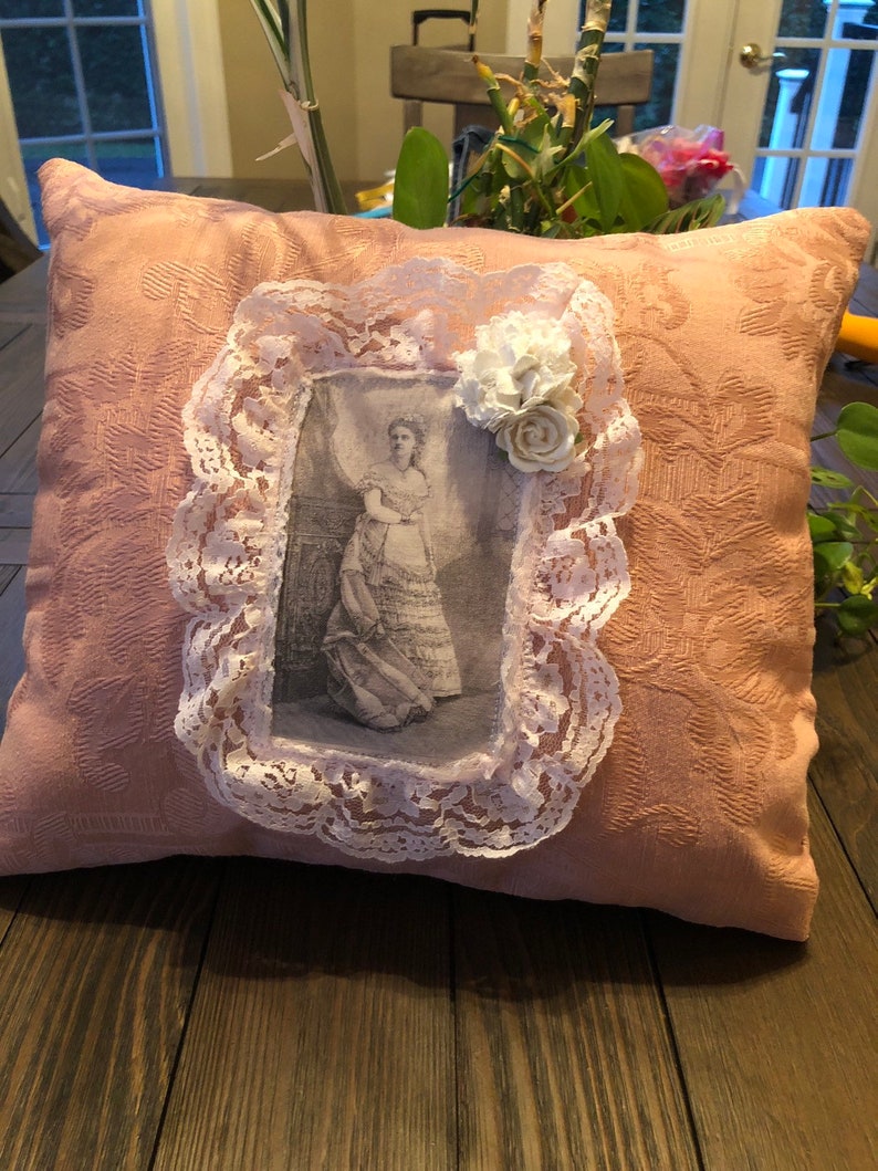 Shabby Chic Victorian Lady Lace Pillow - Etsy