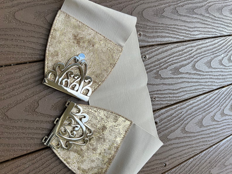 Vintage Bebe Gold Iridescent Snake Print Wide Waist Belt - Etsy