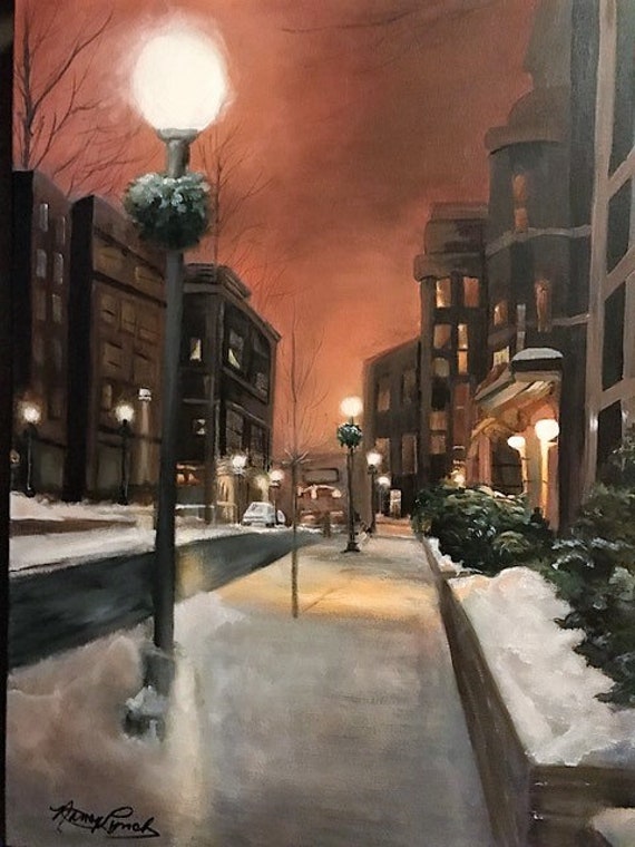 Snowy City Street