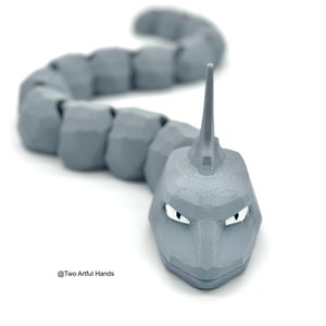24" Onix Pokemon Articulated Toy Flexible Fidget Snake Statue Action ...