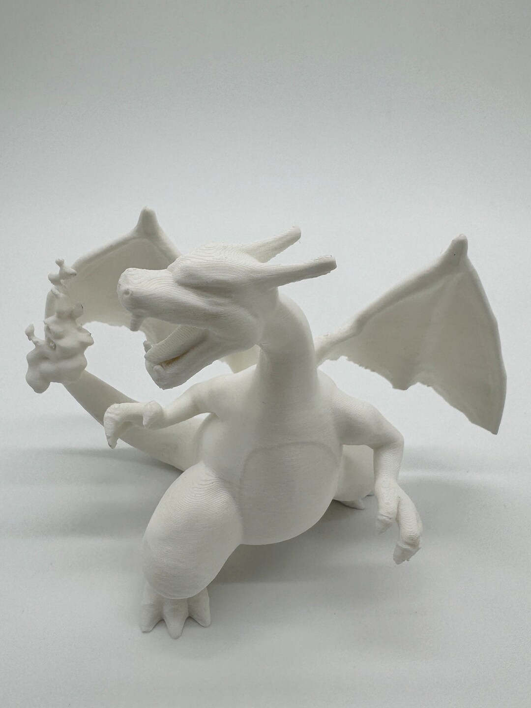 3D Printed Charizard All White Fidget Toy Desk Home Decor Gift Adult ...