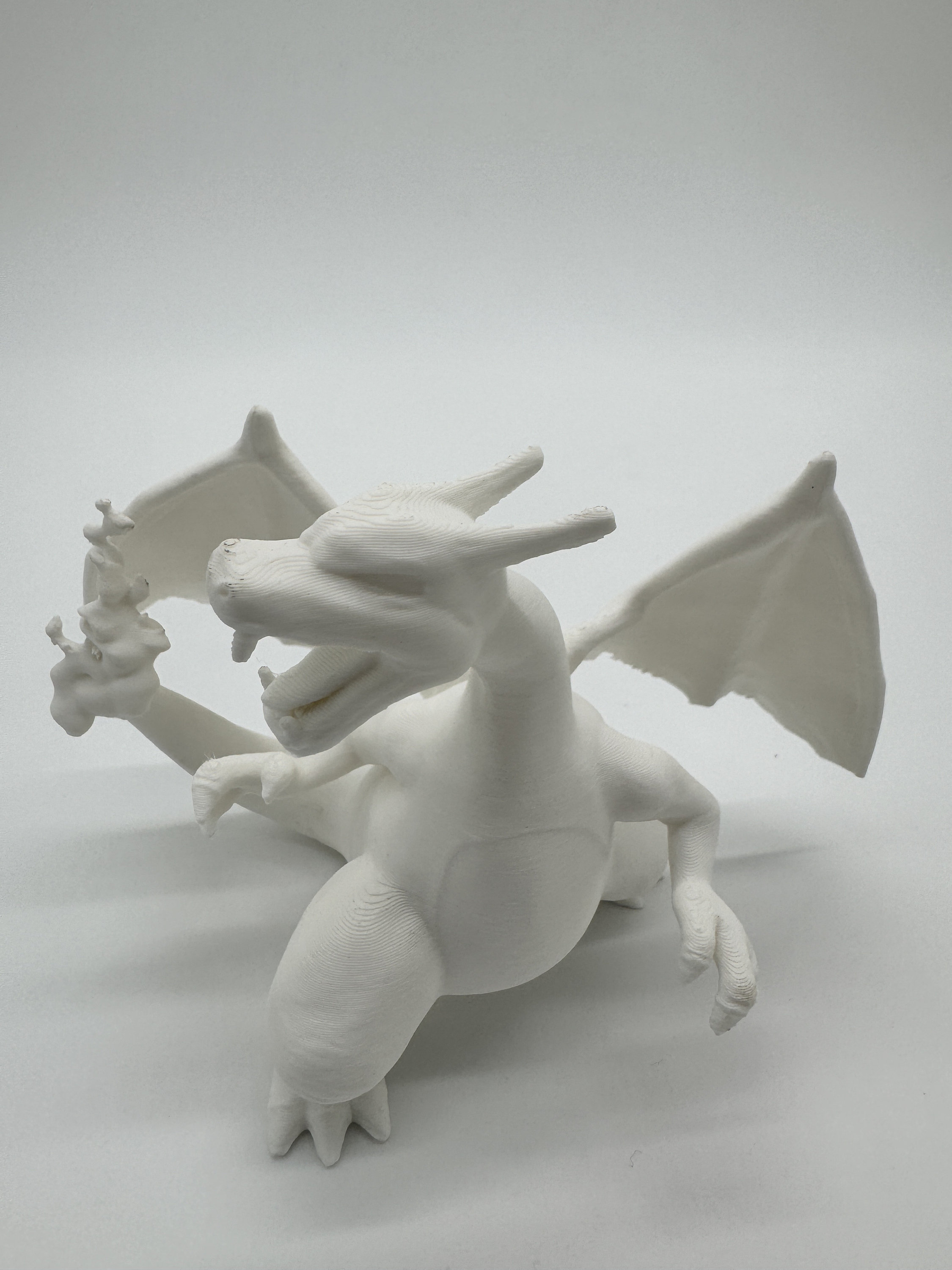 3D Printed Charizard All White Fidget Toy Desk Home Decor Gift Adult ...