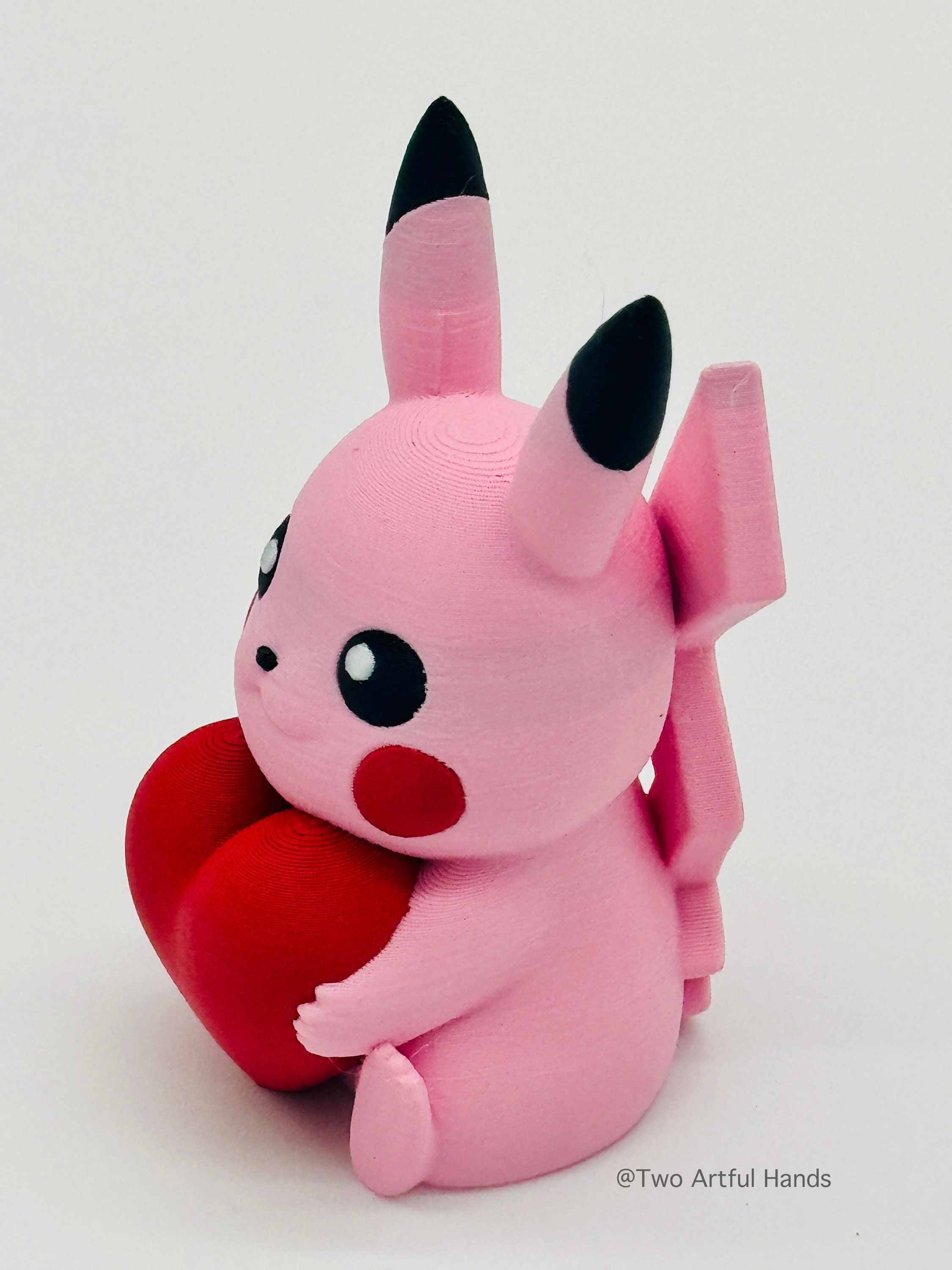 Pokemon Pikachu 3D Printed 3 Anime Toy Fidget Desk Decor Pika Red Heart ...