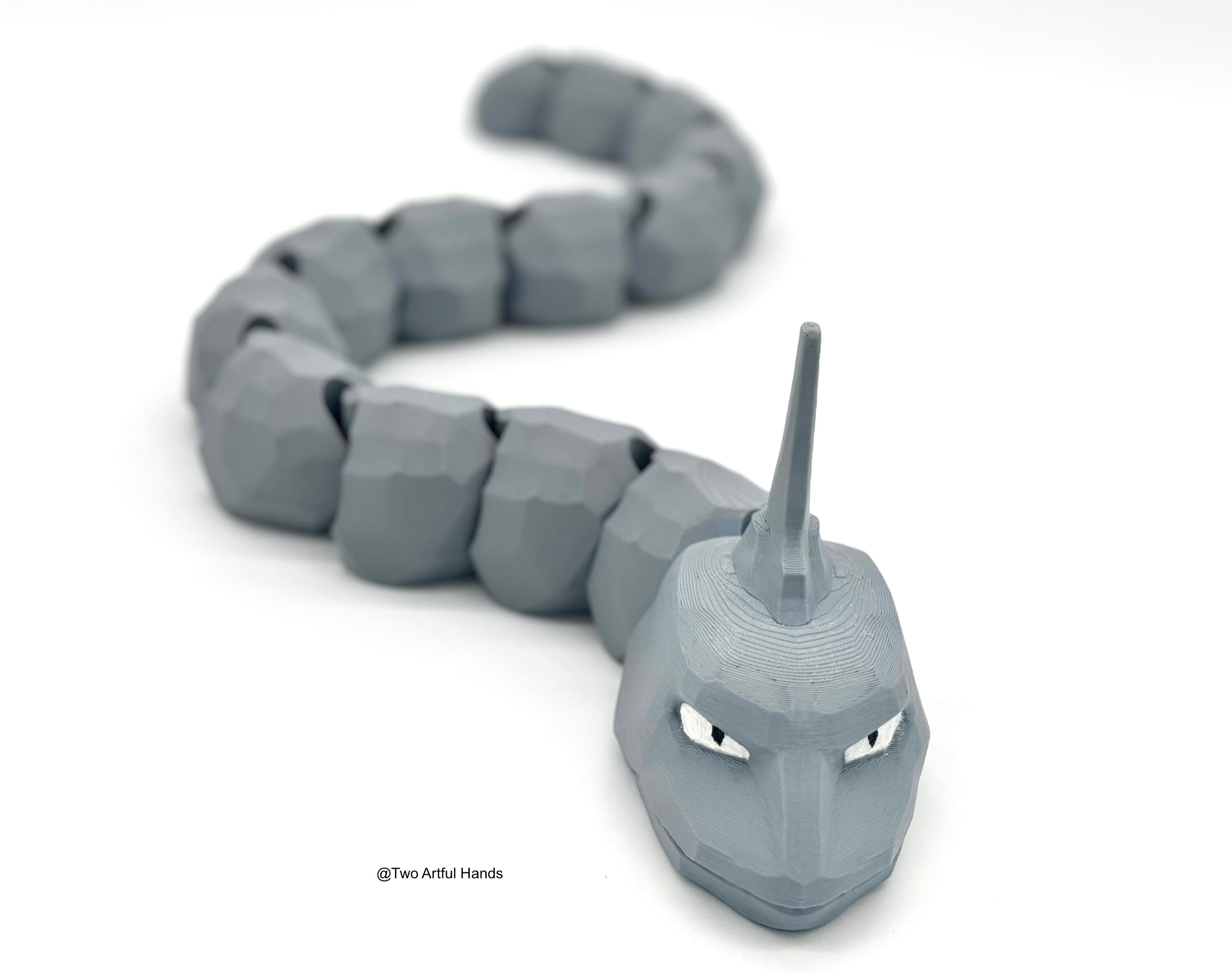 3D Printed 24" Onix Pokemon Articulated Toy Flexible Fidget Snake ...