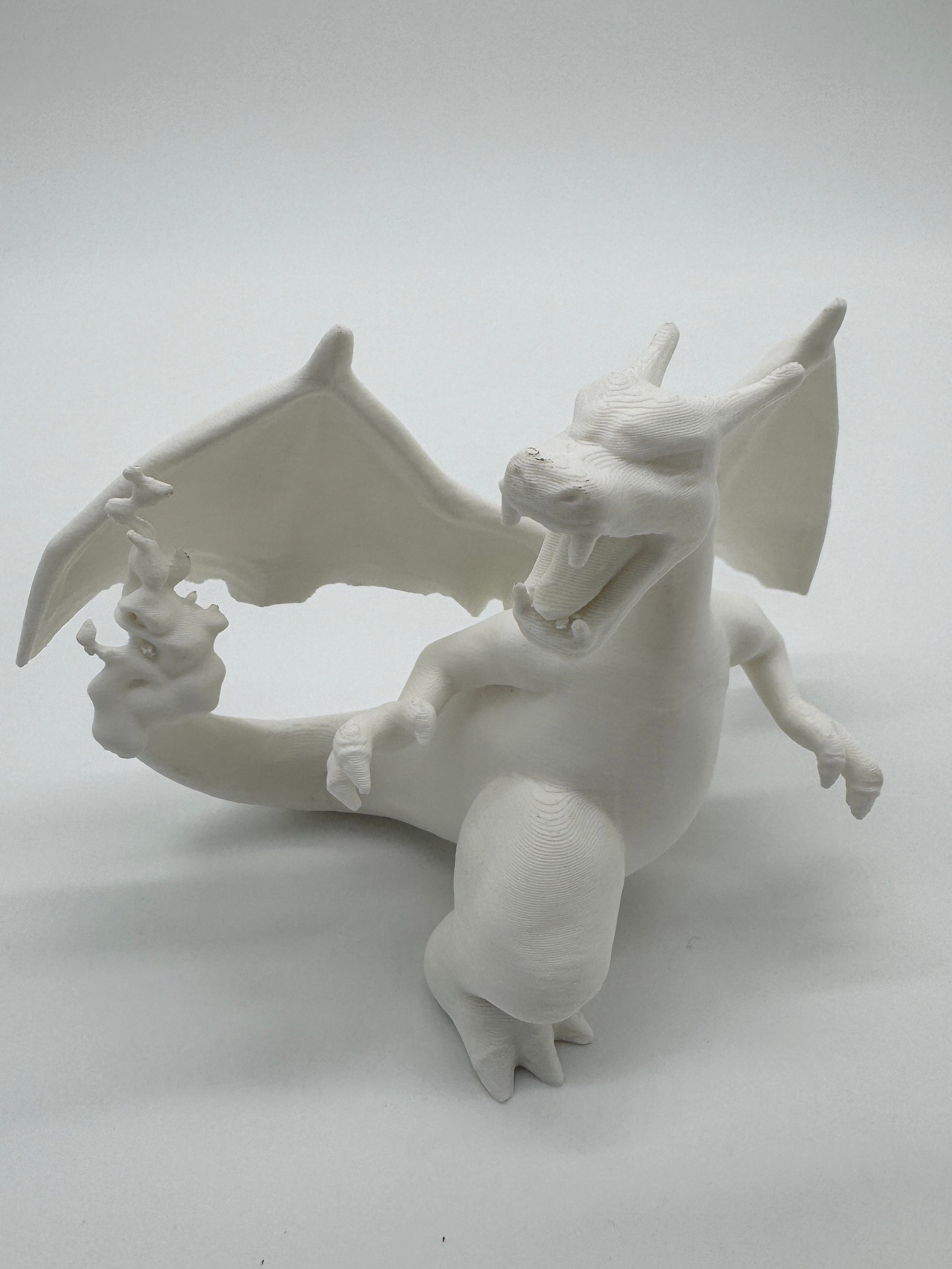 3D Printed Charizard All White Fidget Toy Desk Home Decor Gift Adult ...