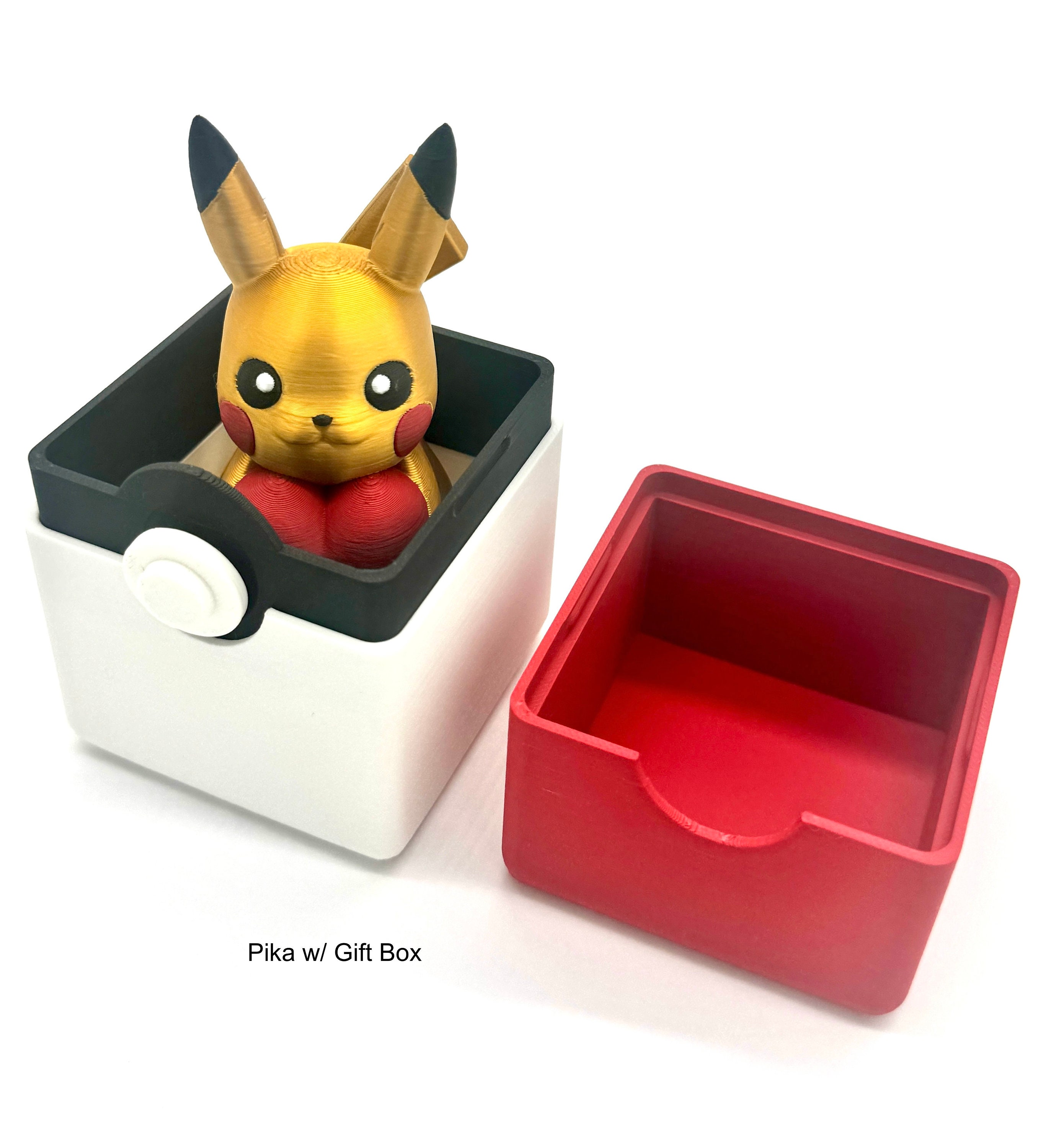 Pokemon Pikachu 3D Printed 3 Anime Toy Fidget Desk Decor Pika Red Heart ...