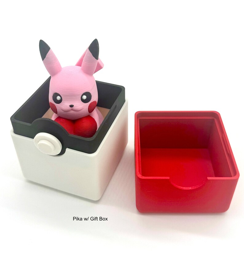 Pokemon Pikachu 3D Printed 3 Anime Toy Fidget Desk Decor Pika Red Heart ...