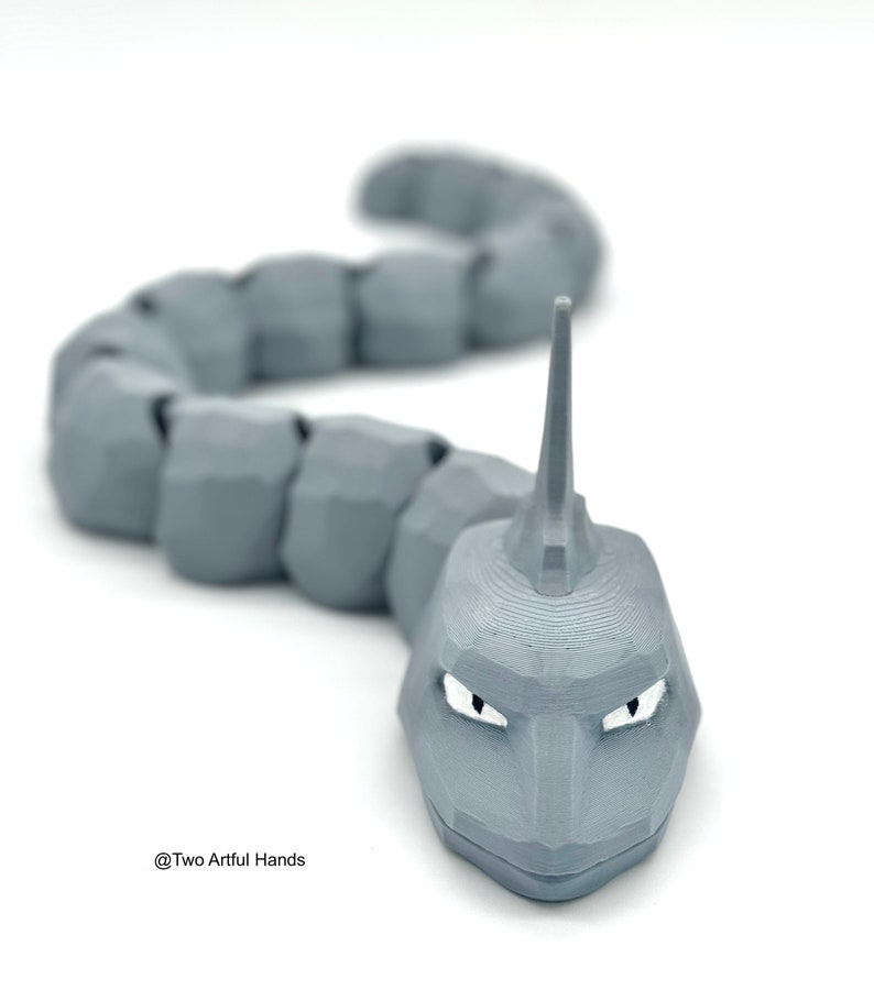 24" Onix Pokemon Articulated Toy Flexible Fidget Snake Statue Action ...