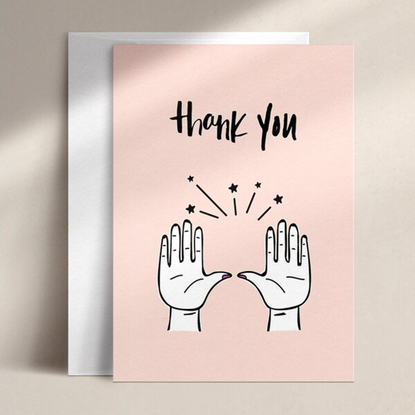 Emoji Thank You Card - Etsy