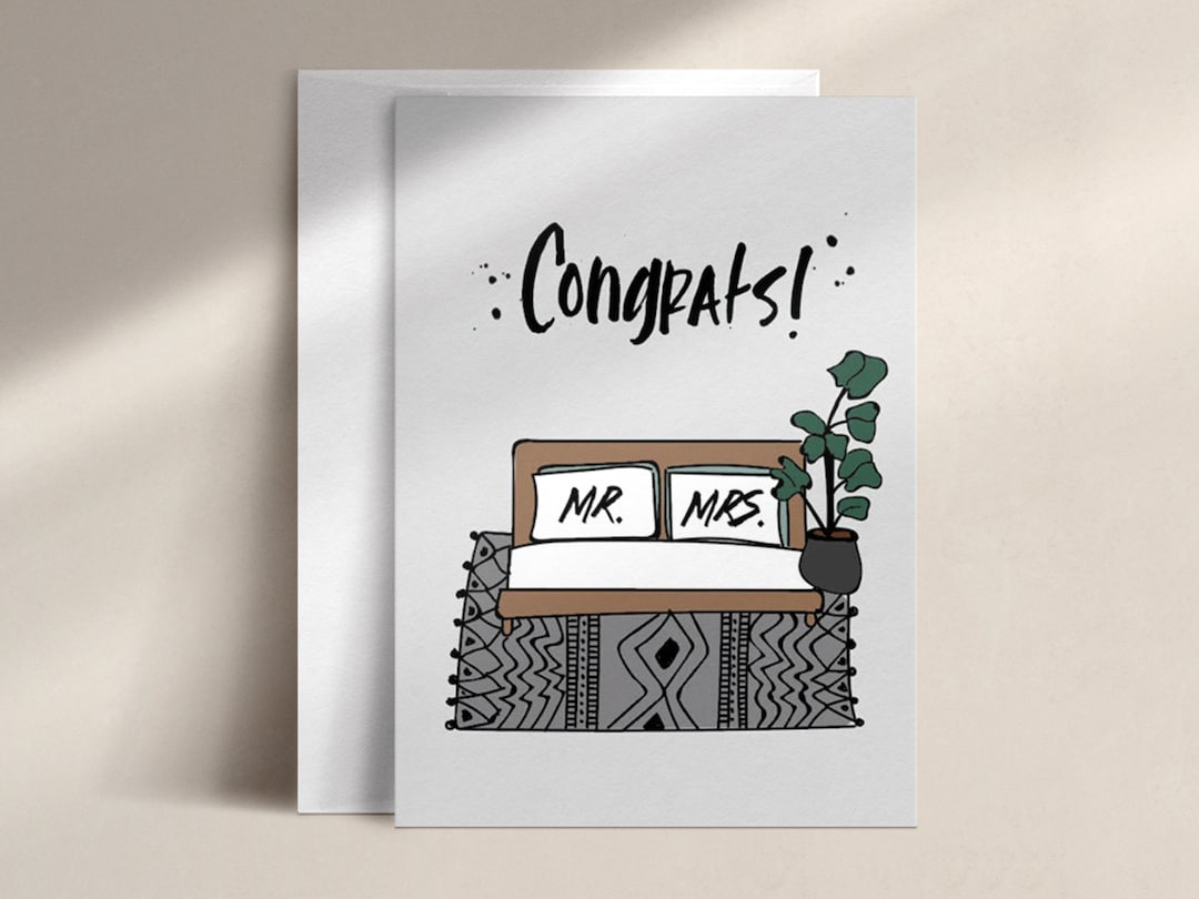 Congrats Wedding Engagement Card DISC0078 - Etsy