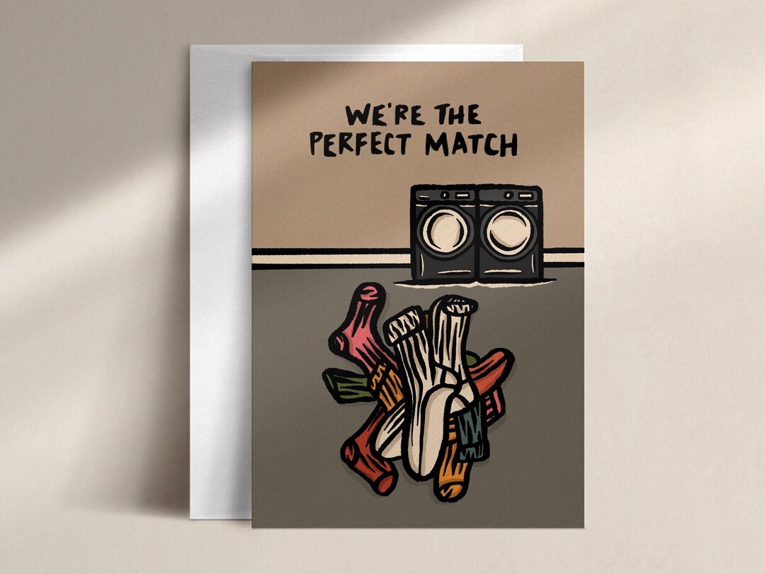 We Are a Perfect Match | Love Card | LV0002 - Etsy
