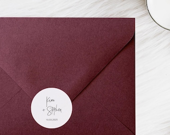 Personalized Initial Envelope Stickers | Wedding Invitation Seals - Etsy