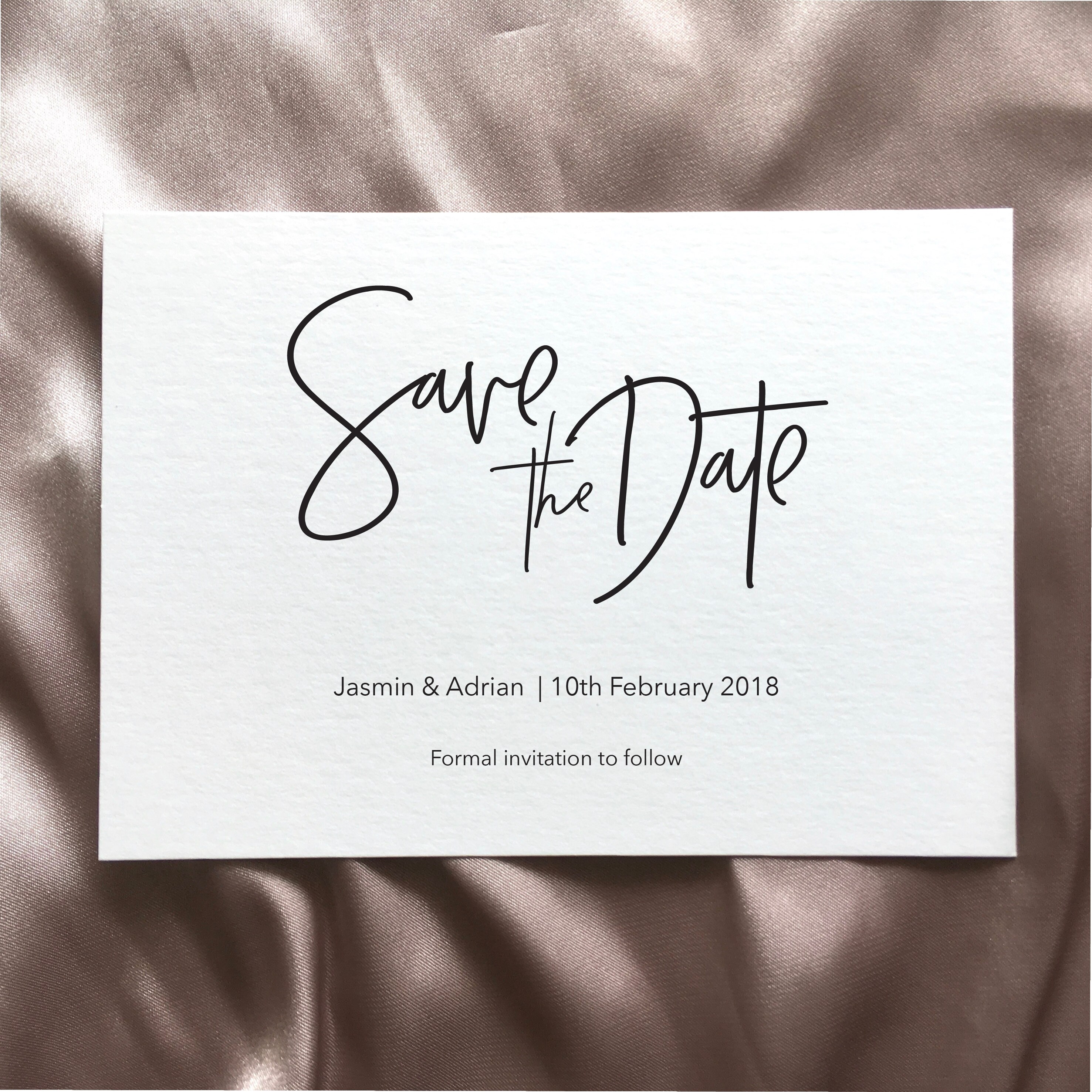 Wedding Save the Date Cards in Fun Modern Font Fully Printed | Etsy