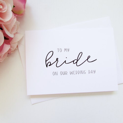 To My Bride on Our Wedding Day Card Bride Card Bride Gift - Etsy