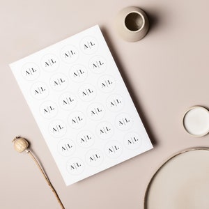 Envelope Sticker With Initials for Wedding Invitation Envelope Label ...