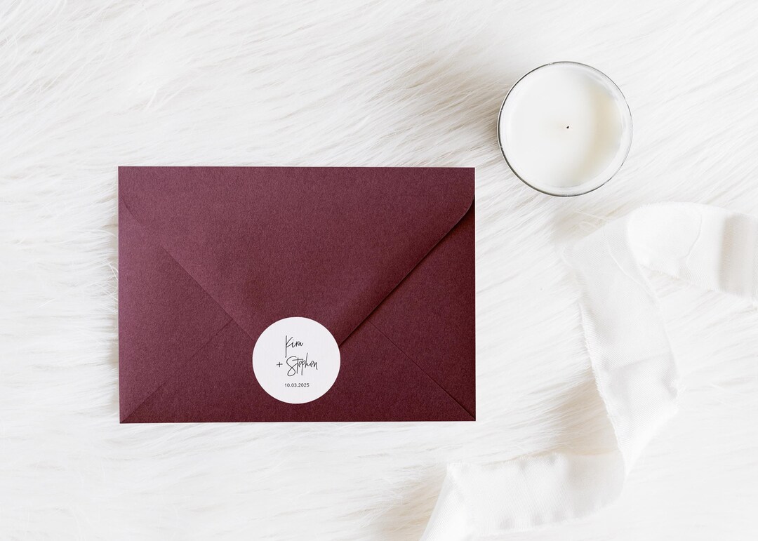 Personalized Wedding Stickers | Invitation Envelope Seals - Etsy