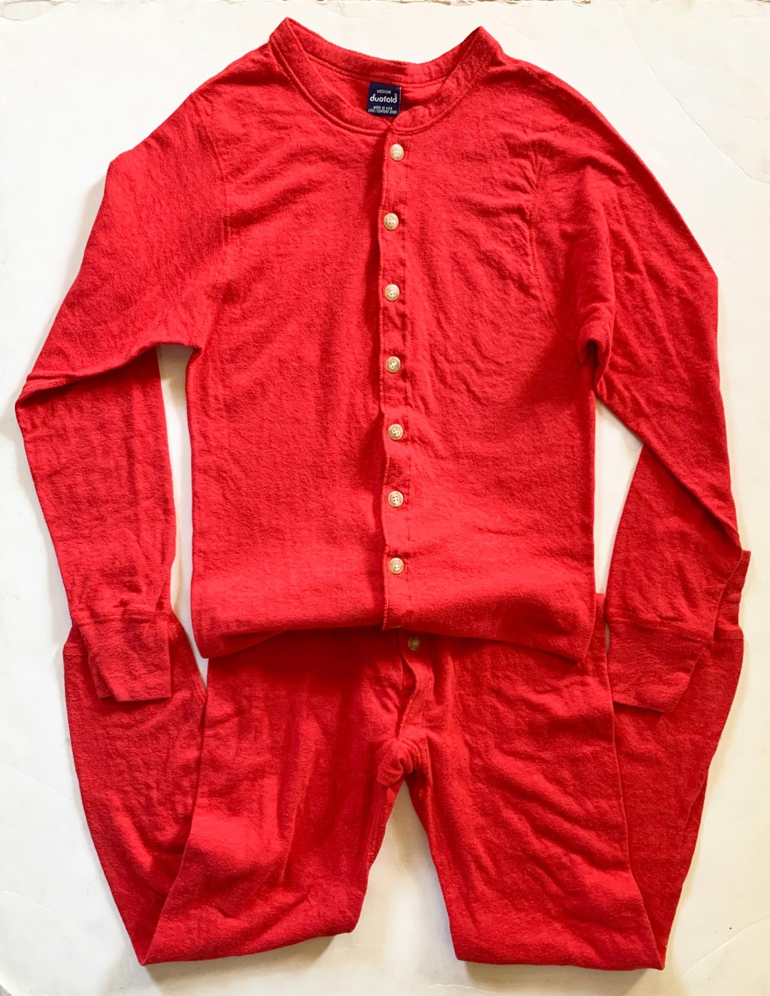 Vintage Red Long Johns Union Suit - Etsy